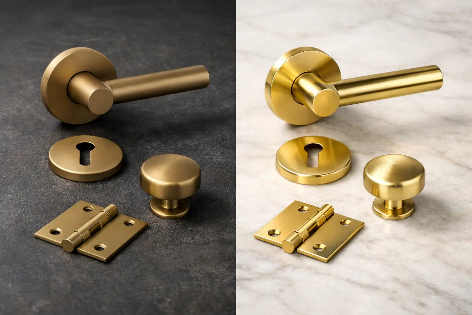 Matte Brass vs Satin Brass Hardware – Inspire Hardware