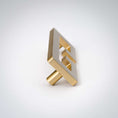 Chloe Modern Greek Key Pull, Solid Brass, Satin Brass (matte lacquer ...