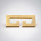 Chloe Modern Greek Key Pull, Solid Brass, Satin Brass (matte lacquer ...