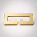 Chloe Modern Greek Key Pull, Solid Brass, Satin Brass (matte lacquer ...