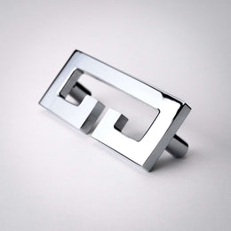 Chloe Modern Greek Key Pull, Solid Brass, Satin Brass (matte lacquer ...
