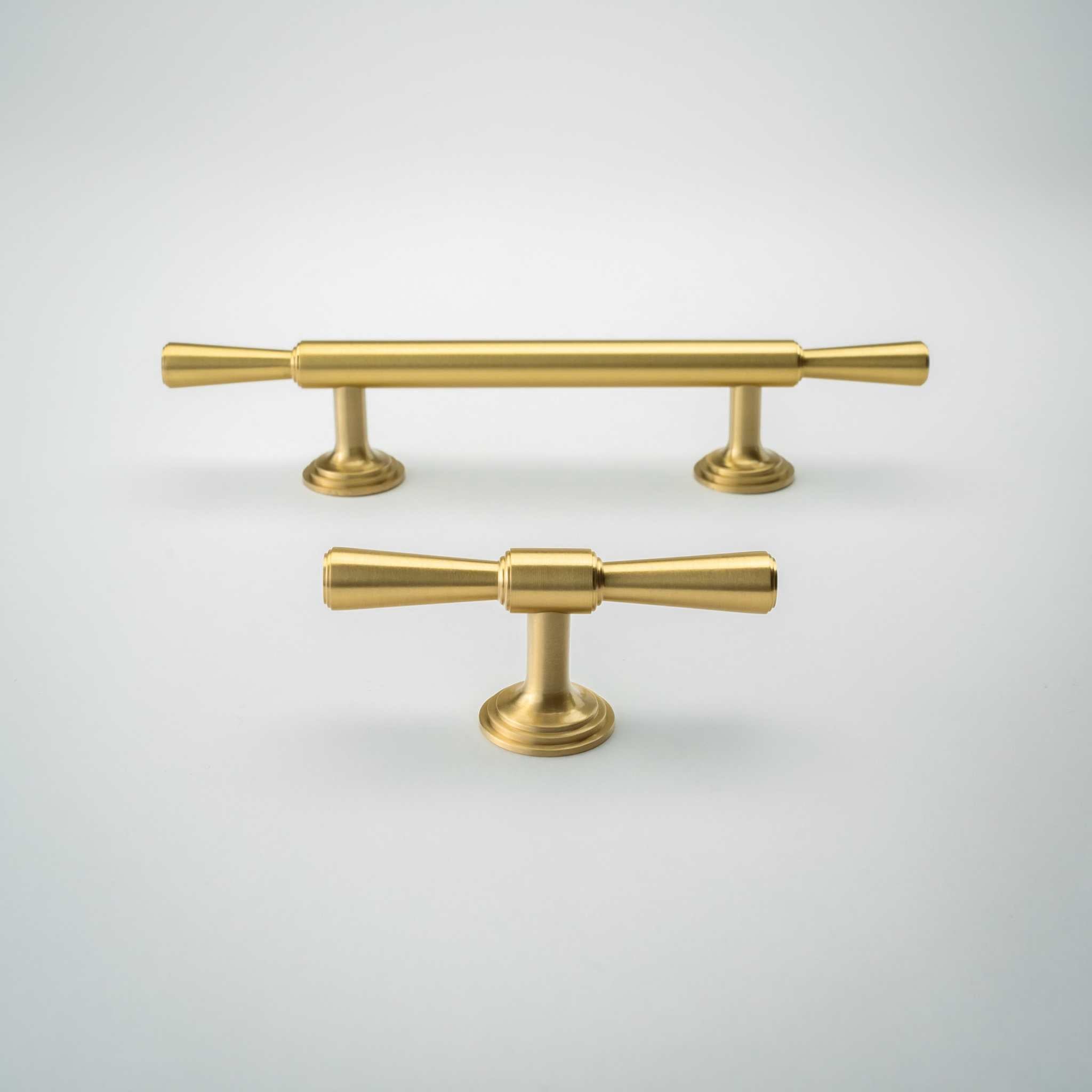 Tuxedo Satin Brass Pull, Solid Brass – Inspire Hardware