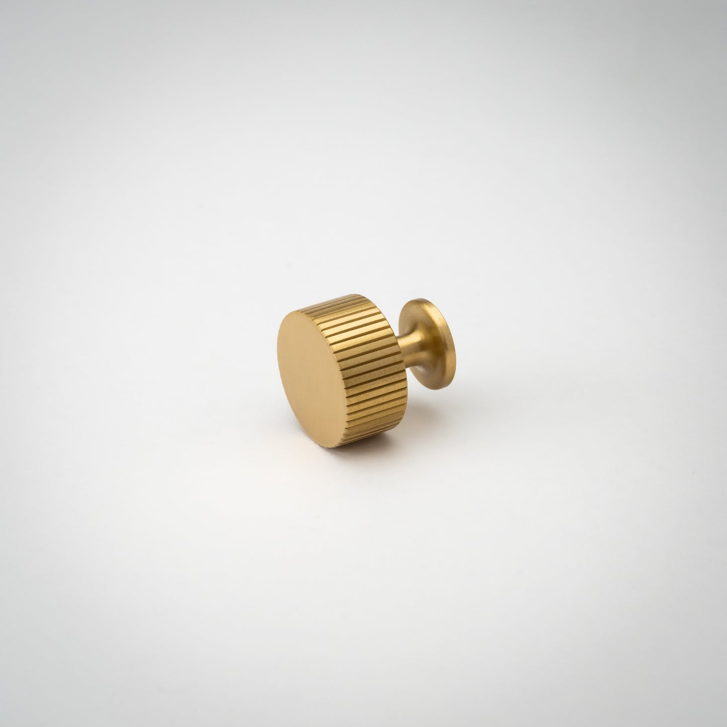 Sunbeam Satin Brass Knob, Solid Brass