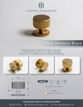Dusk - Solid Brass Knurled Knobs – Inspire Hardware