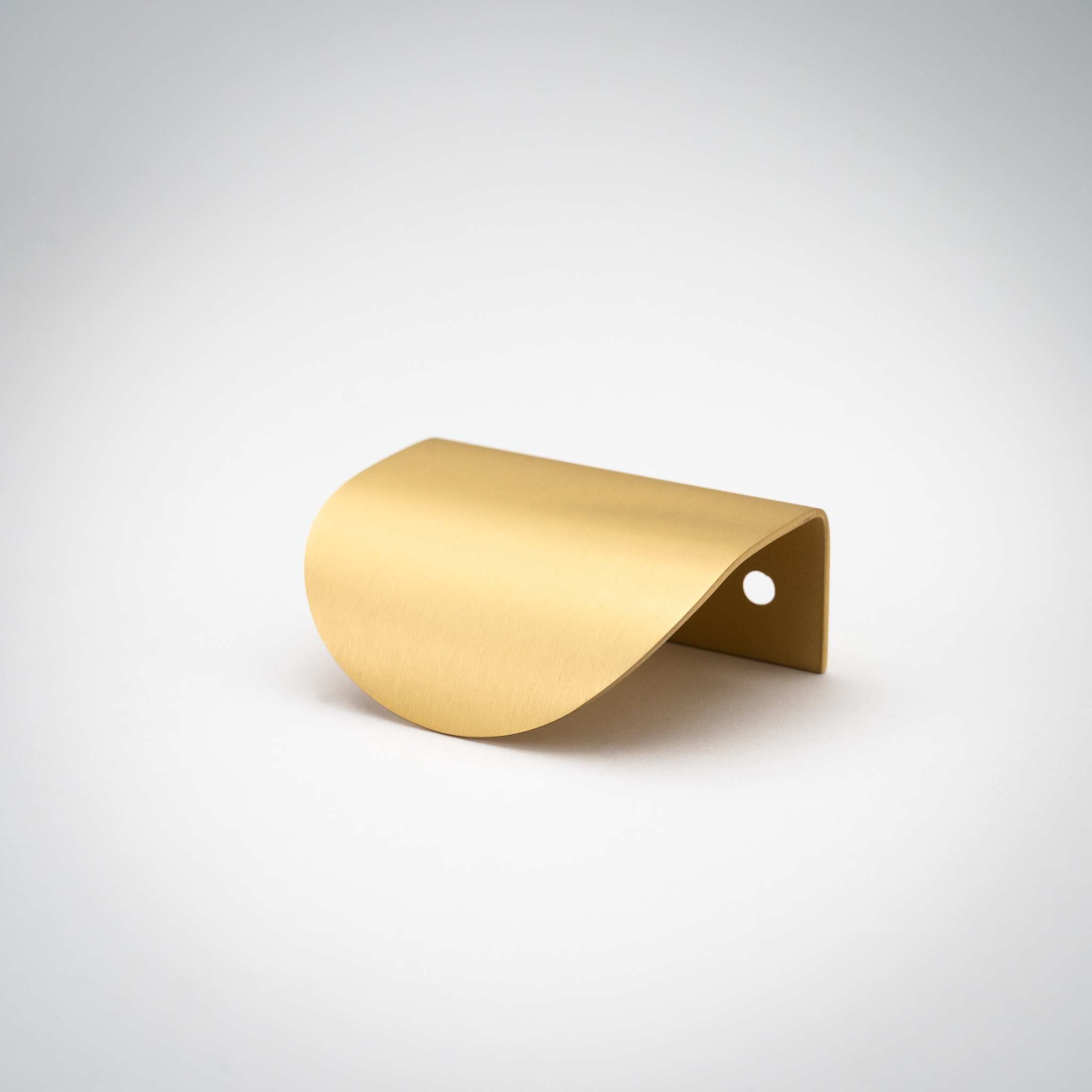 Curve Edge Pull, Satin Brass, Satin Brass (Gloss Lacquer) – Inspire ...
